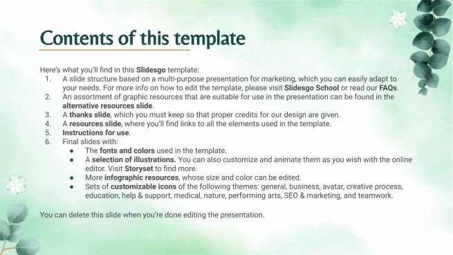 Elegant Eucalyptus Leaves for Marketing | Google Slides & PPT