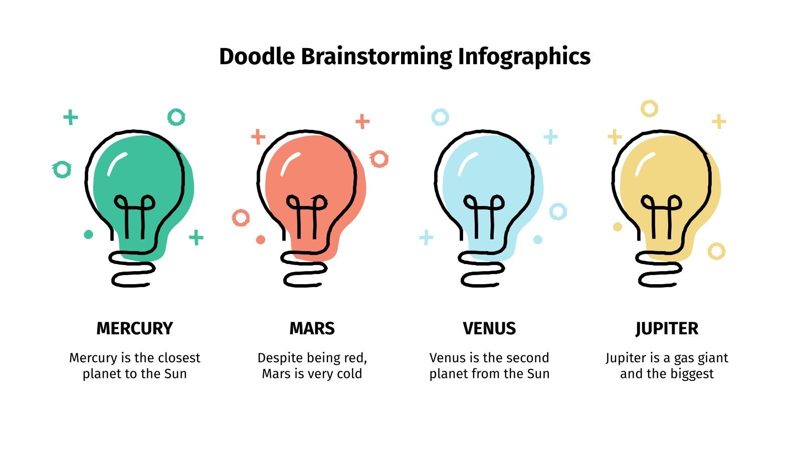 Doodle Brainstorming Infographics for Google Slides & PPT