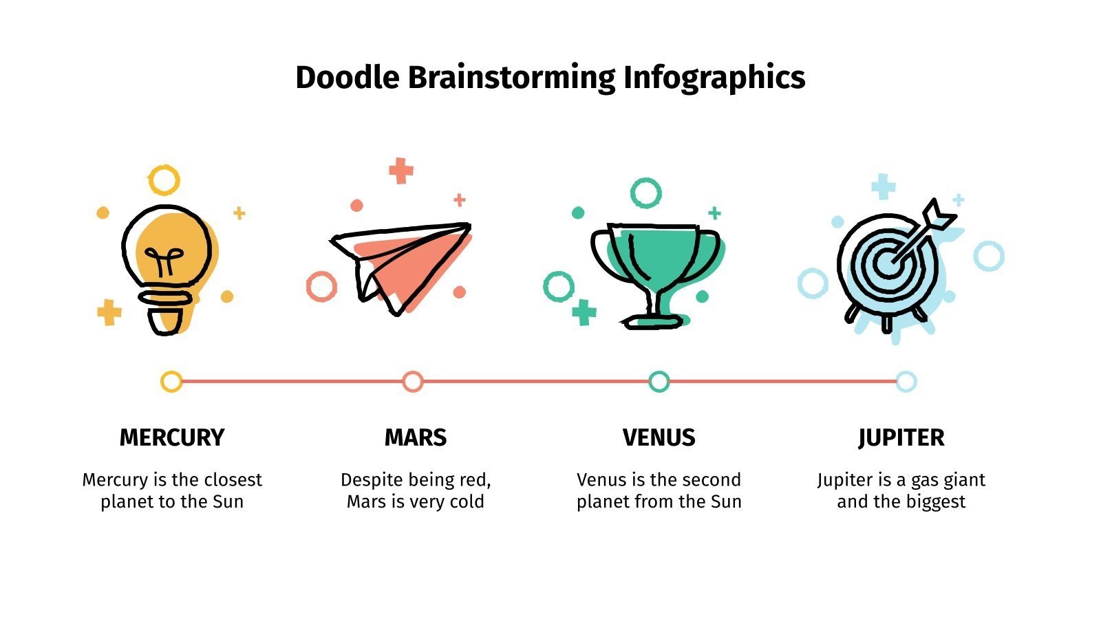 Doodle Brainstorming Infographics for Google Slides & PPT