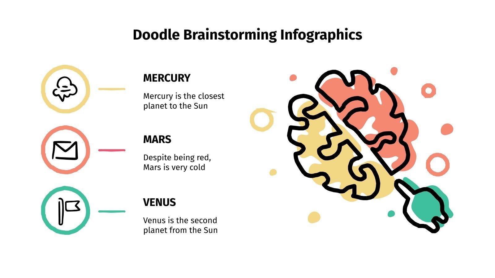 Doodle Brainstorming Infographics for Google Slides & PPT