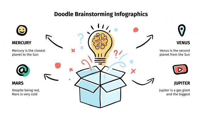Doodle Brainstorming Infographics for Google Slides & PPT