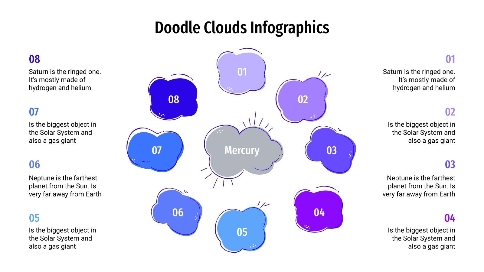 Doodle Clouds Infographics | Google Slides & PPT theme