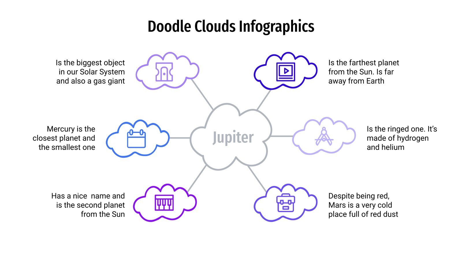 Doodle Clouds Infographics | Google Slides & PPT theme