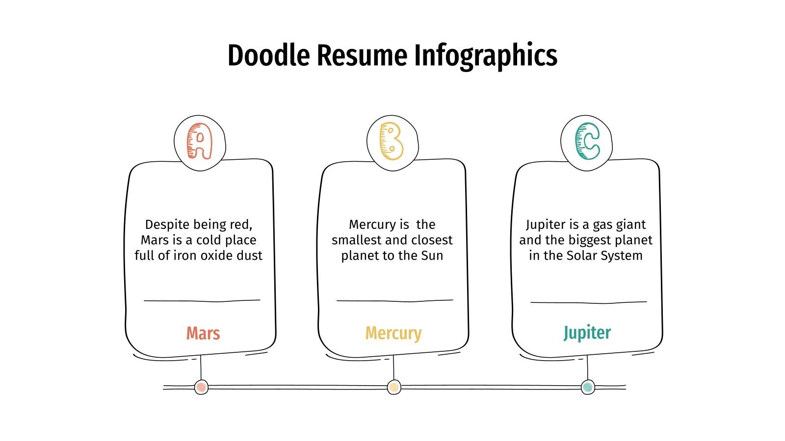 Doodle Resume Infographics for Google Slides and PPT