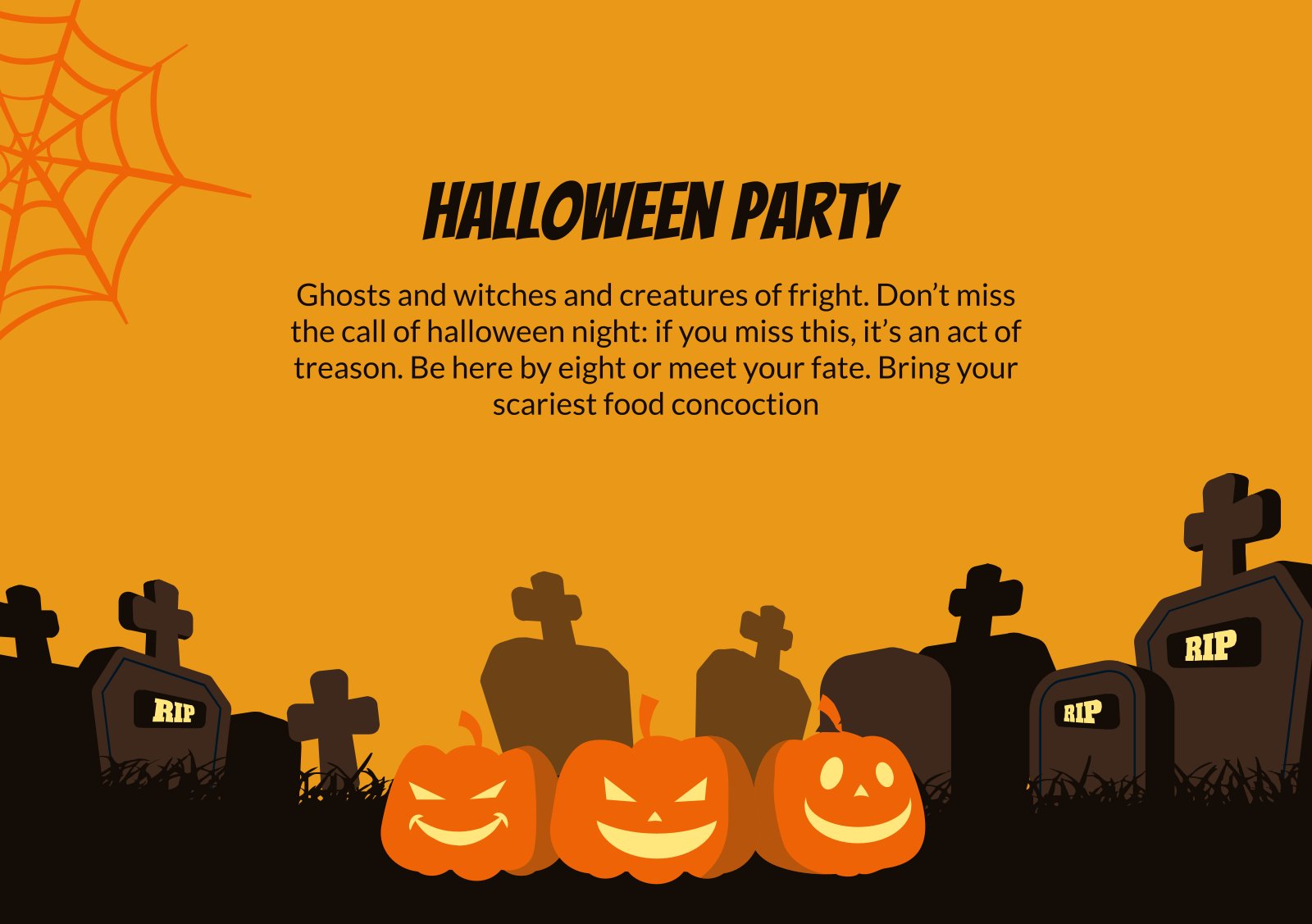 Halloween Party Invitations | Google Slides & PowerPoint
