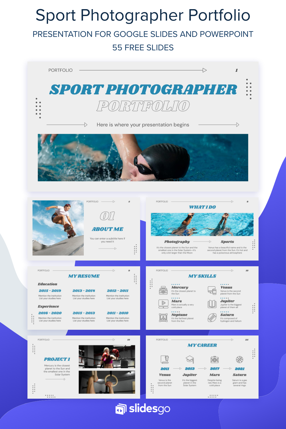 Sport Photographer Portfolio | Google Slides & PowerPoint