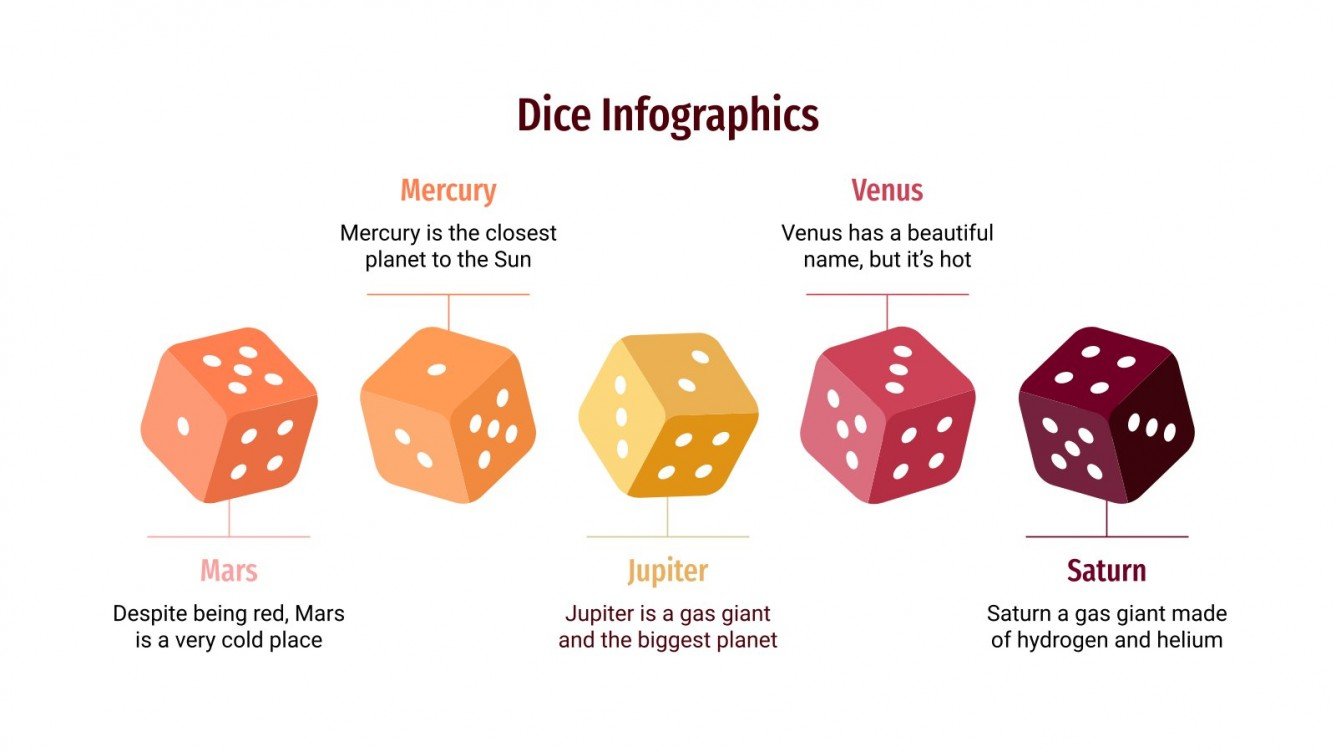 Free Dice Infographics for Google Slides & PowerPoint template