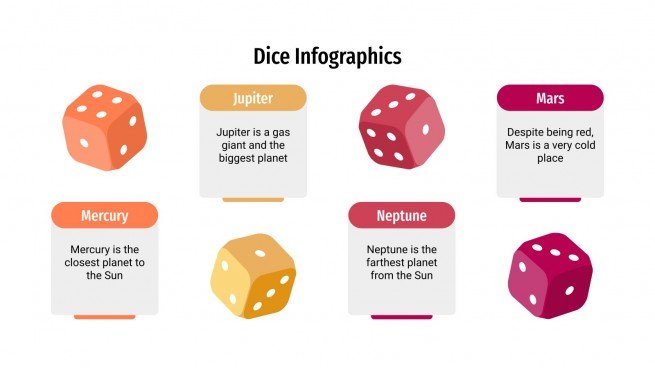 Free Dice Infographics for Google Slides & PowerPoint template