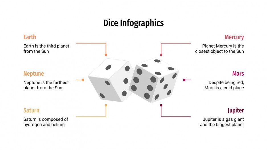 Free Dice Infographics for Google Slides & PowerPoint template