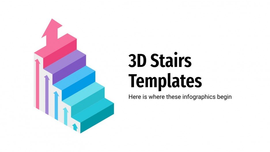 3D Stairs Template for Google Slides & PowerPoint