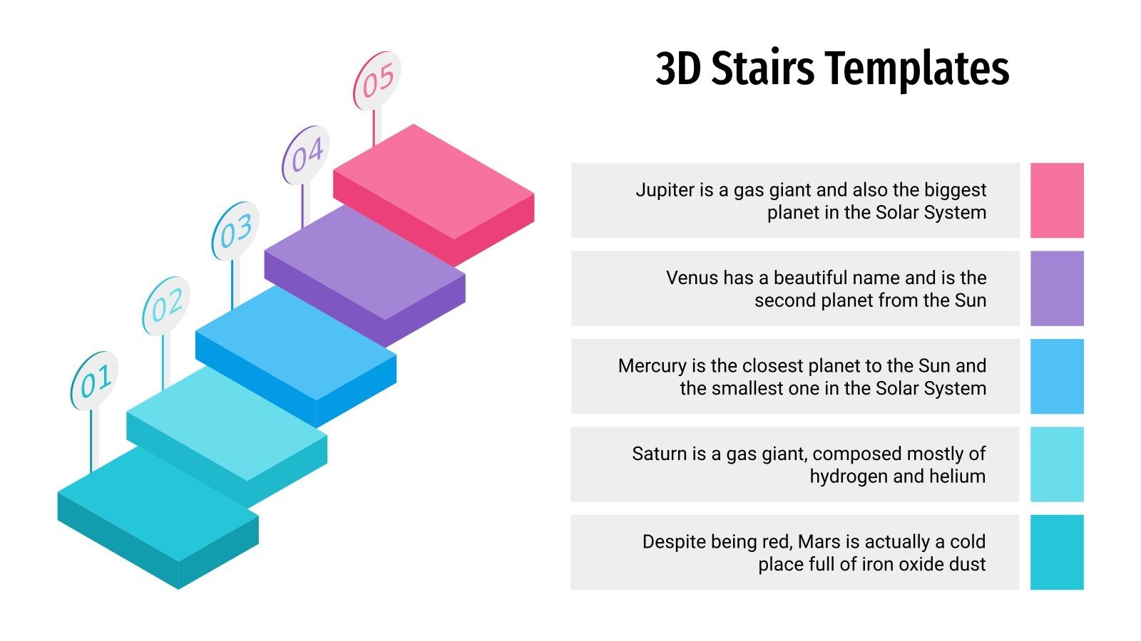 3D Stairs Template for Google Slides & PowerPoint