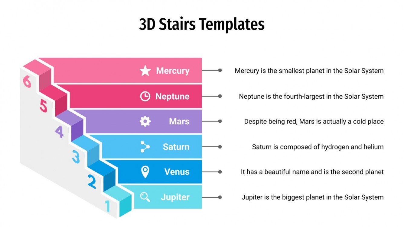 3D Stairs Template for Google Slides & PowerPoint