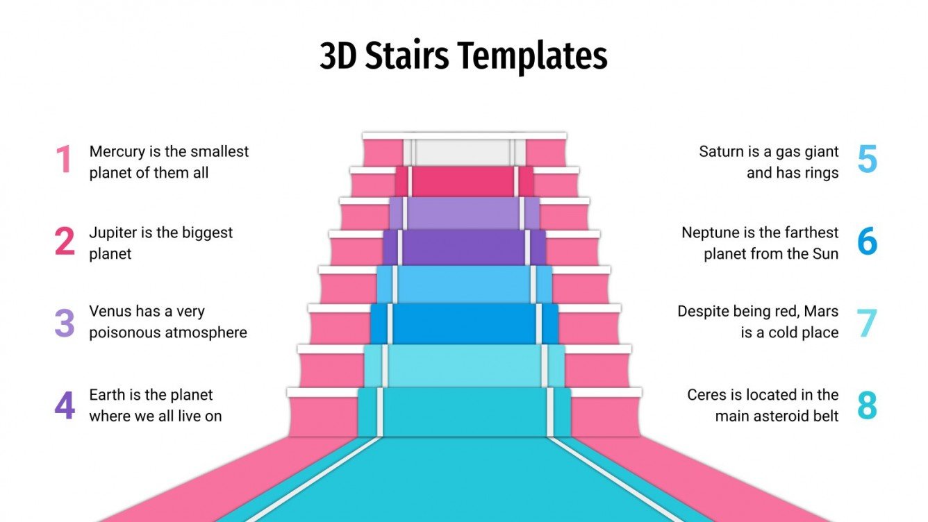 3D Stairs Template for Google Slides & PowerPoint
