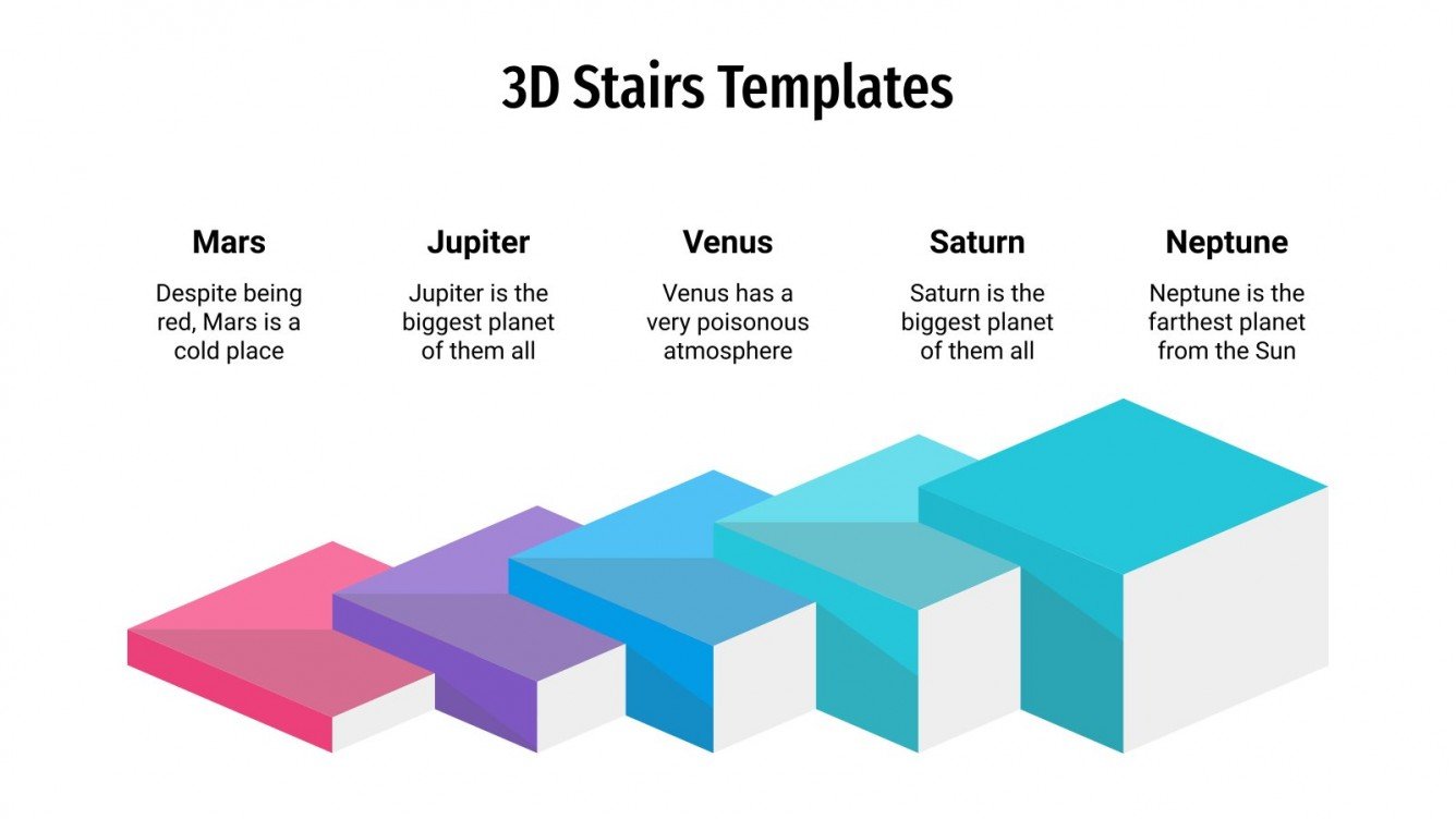 3D Stairs Template for Google Slides & PowerPoint