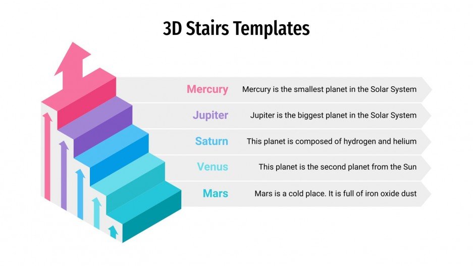 3D Stairs Template for Google Slides & PowerPoint