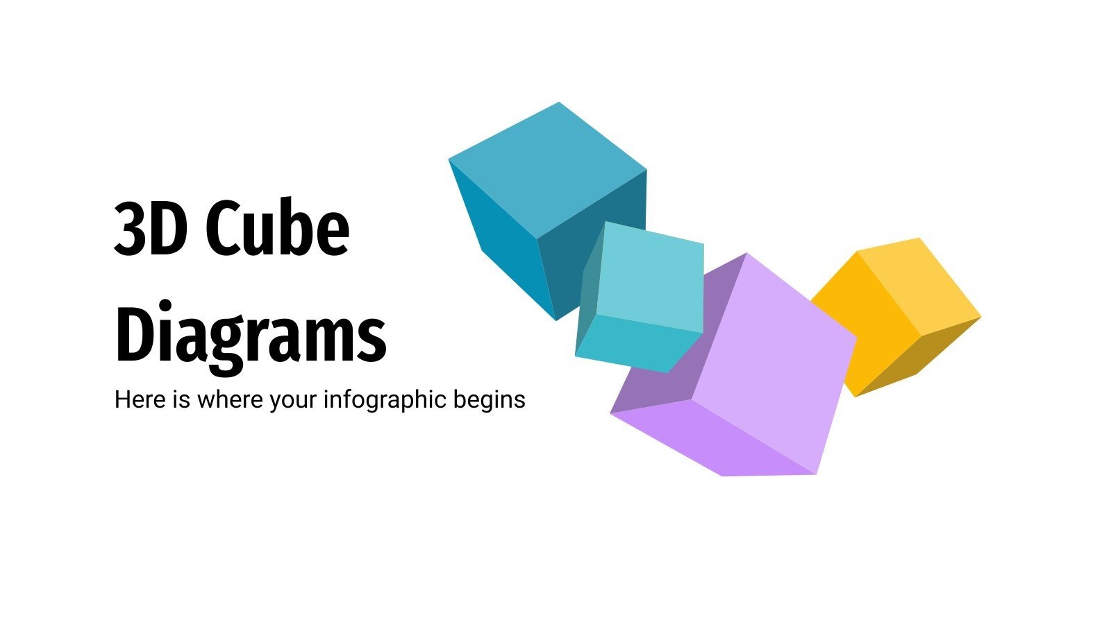 3D cube diagram | Template for Google Slides & PowerPoint