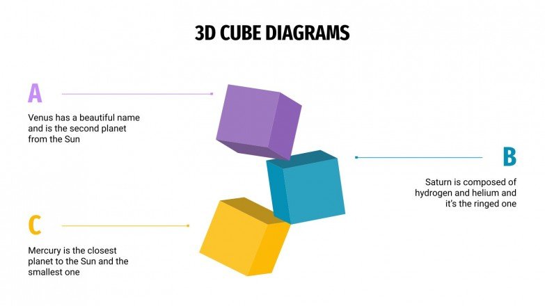 3D cube diagram | Template for Google Slides & PowerPoint