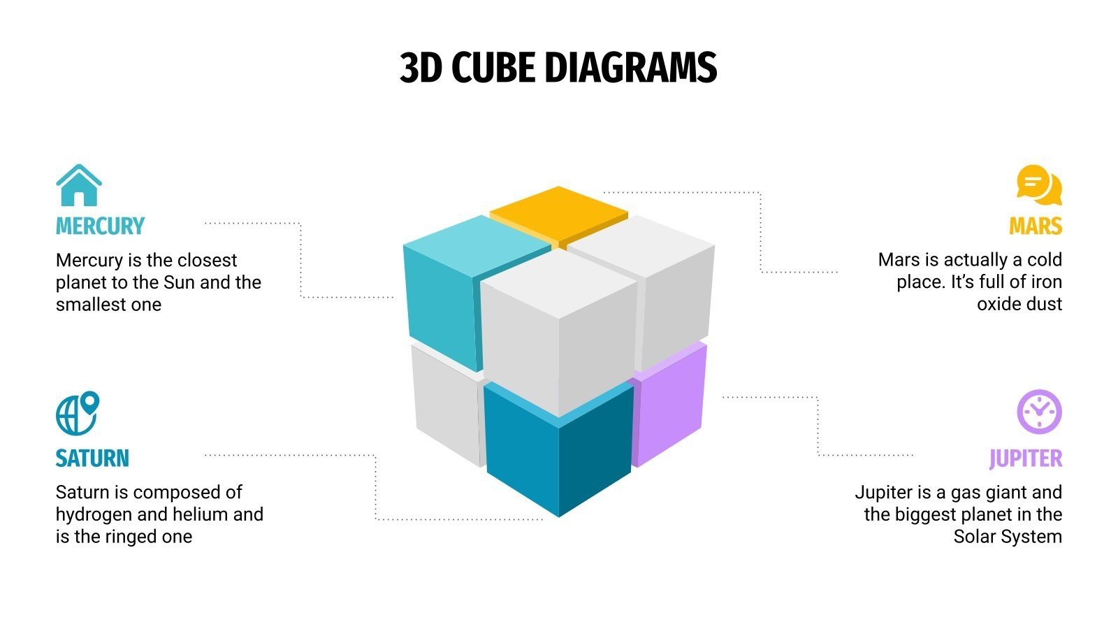 3D cube diagram | Template for Google Slides & PowerPoint