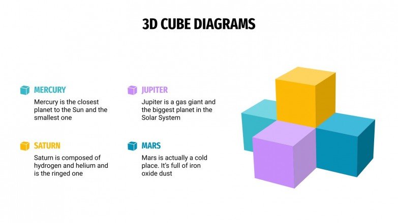 3D cube diagram | Template for Google Slides & PowerPoint