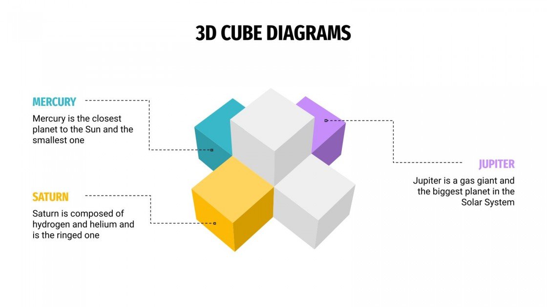 3D cube diagram | Template for Google Slides & PowerPoint