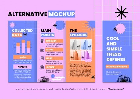 Cool & Simple Thesis Defense Brochure | Google Slides & PPT