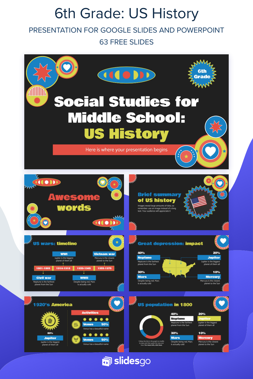 US History for 6th grade | Google Slides & PowerPoint