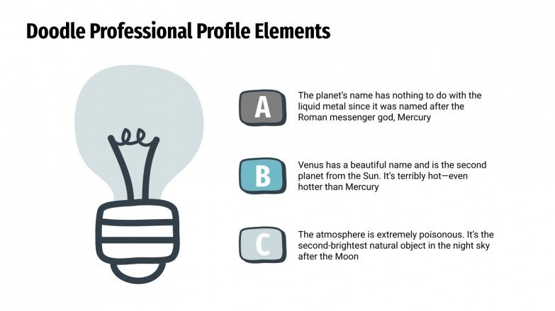 Doodle Professional Profile Elements | Google Slides and PPT