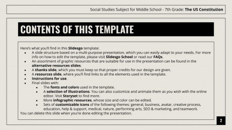 Social Studies: The US Constitution | Google Slides & PPT