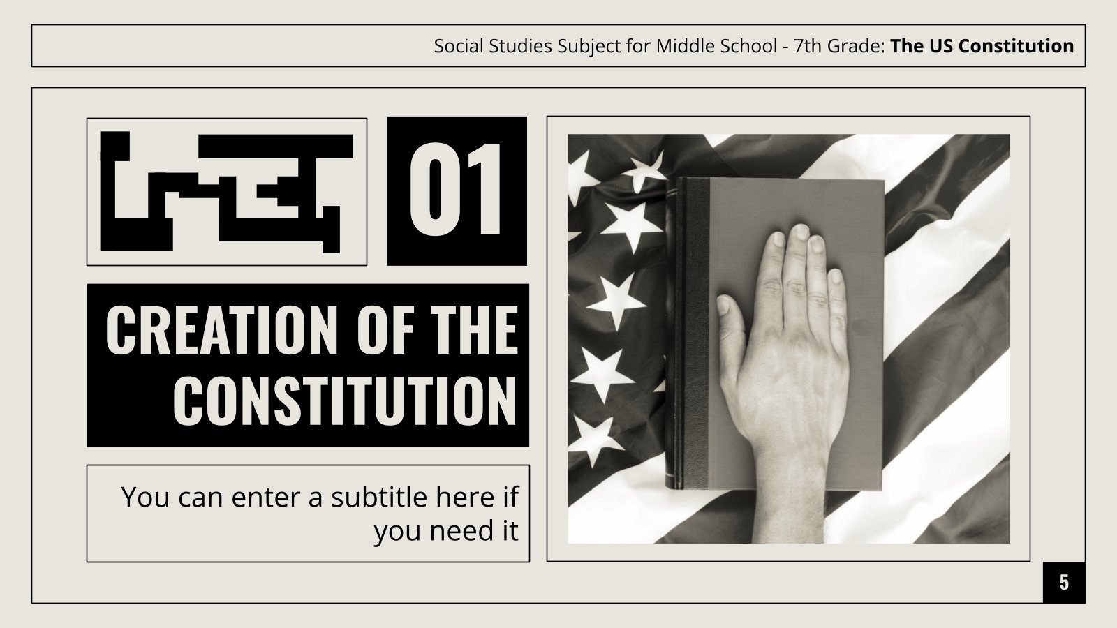Social Studies: The US Constitution | Google Slides & PPT