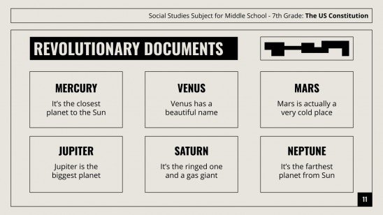 Social Studies: The US Constitution | Google Slides & PPT