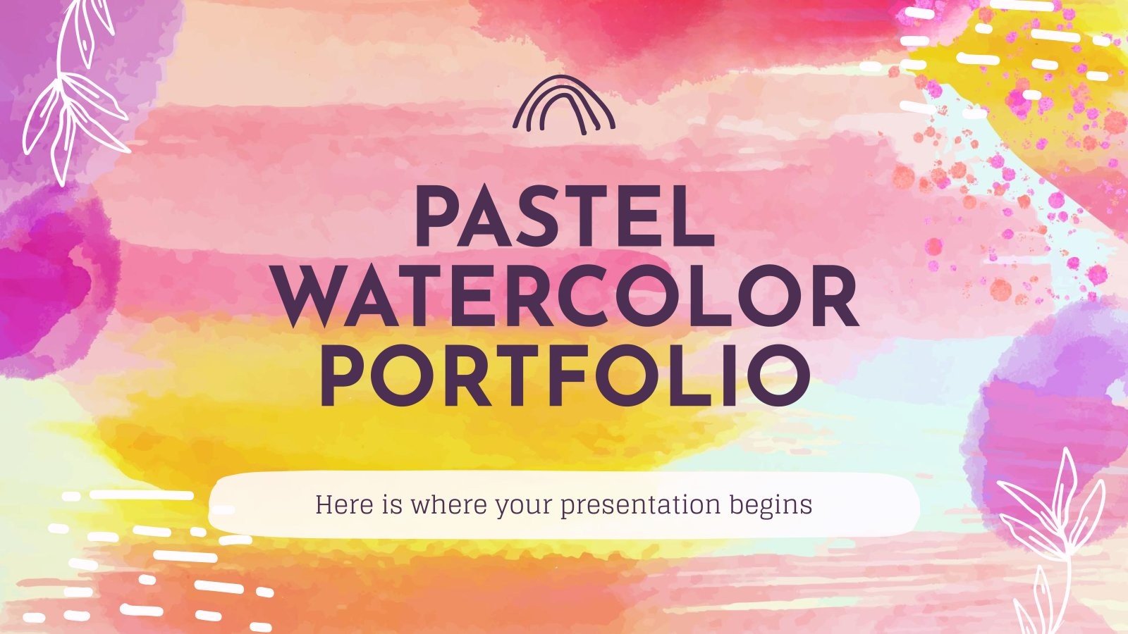 Pastel Watercolor Portfolio | Google Slides & PowerPoint