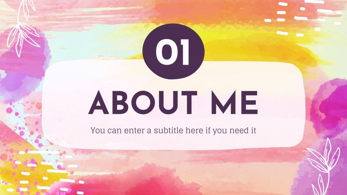 Pastel Watercolor Portfolio | Google Slides & PowerPoint