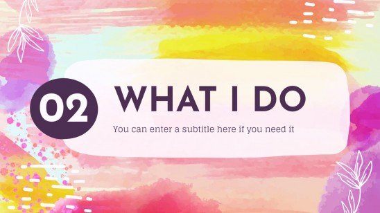 Pastel Watercolor Portfolio | Google Slides & PowerPoint