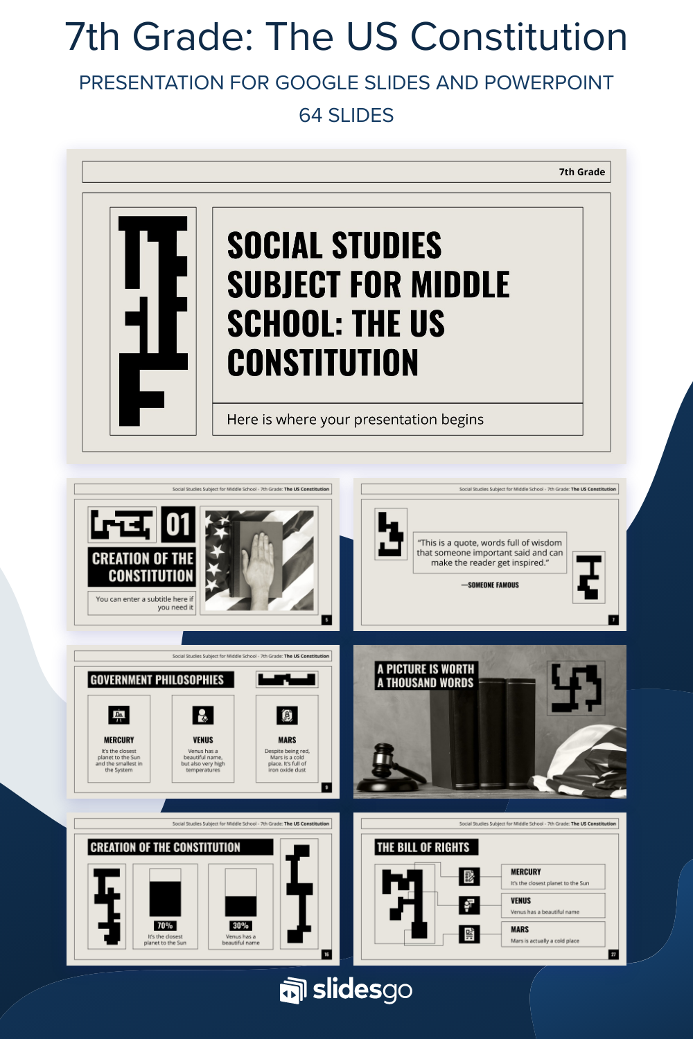 Social Studies: The US Constitution | Google Slides & PPT