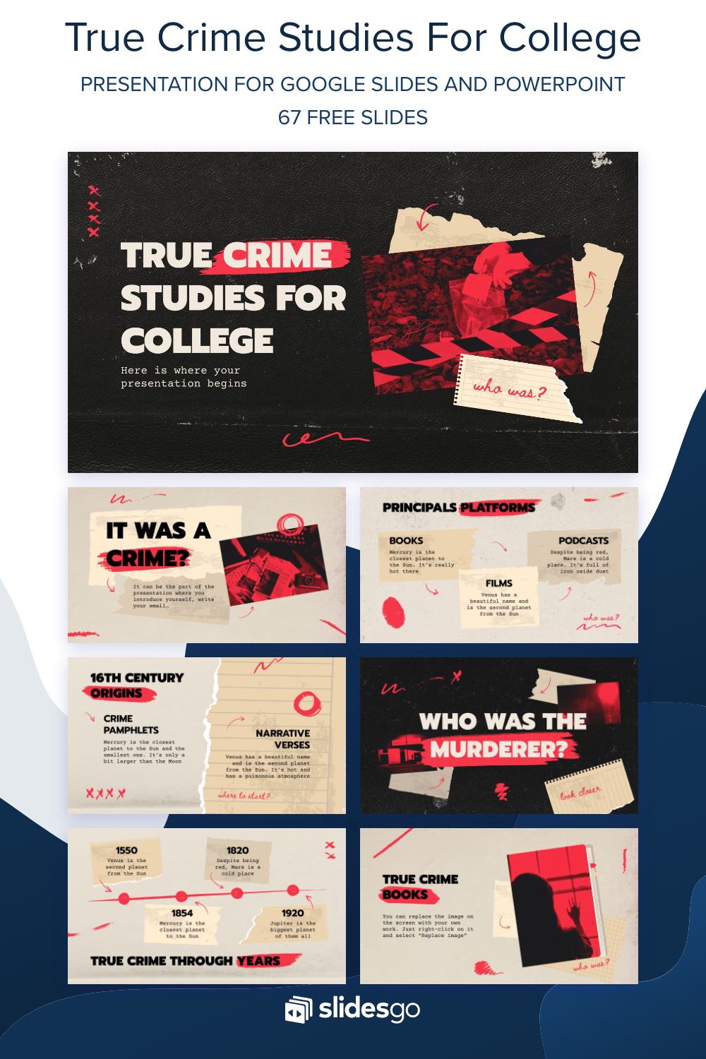 True Crime Studies for College | Google Slides & PowerPoint