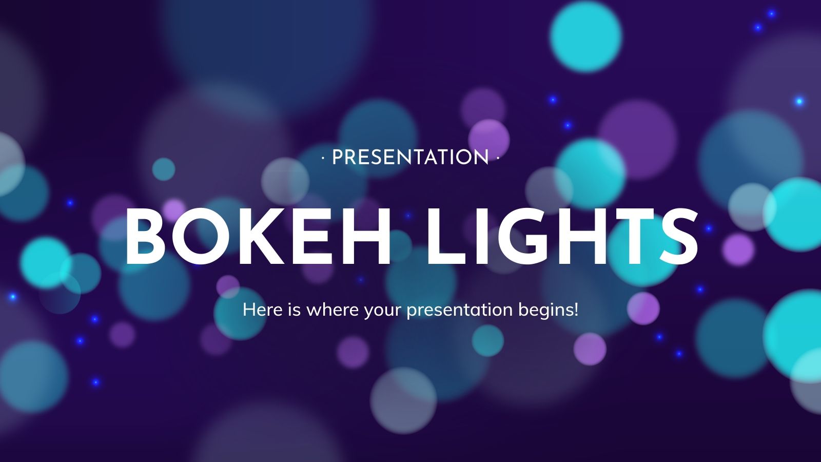 Bokeh Lights Google Slides and PowerPoint template