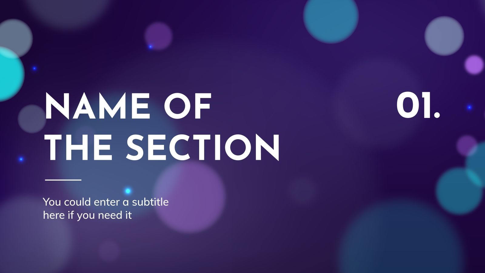 Bokeh Lights Google Slides and PowerPoint template