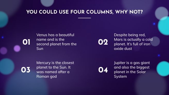 Bokeh Lights Google Slides and PowerPoint template