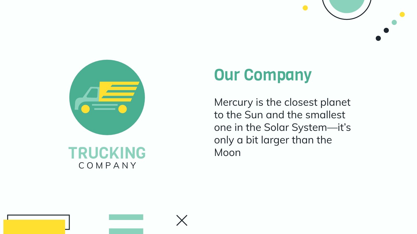 Trucking Business Plan Google Slides and PowerPoint template