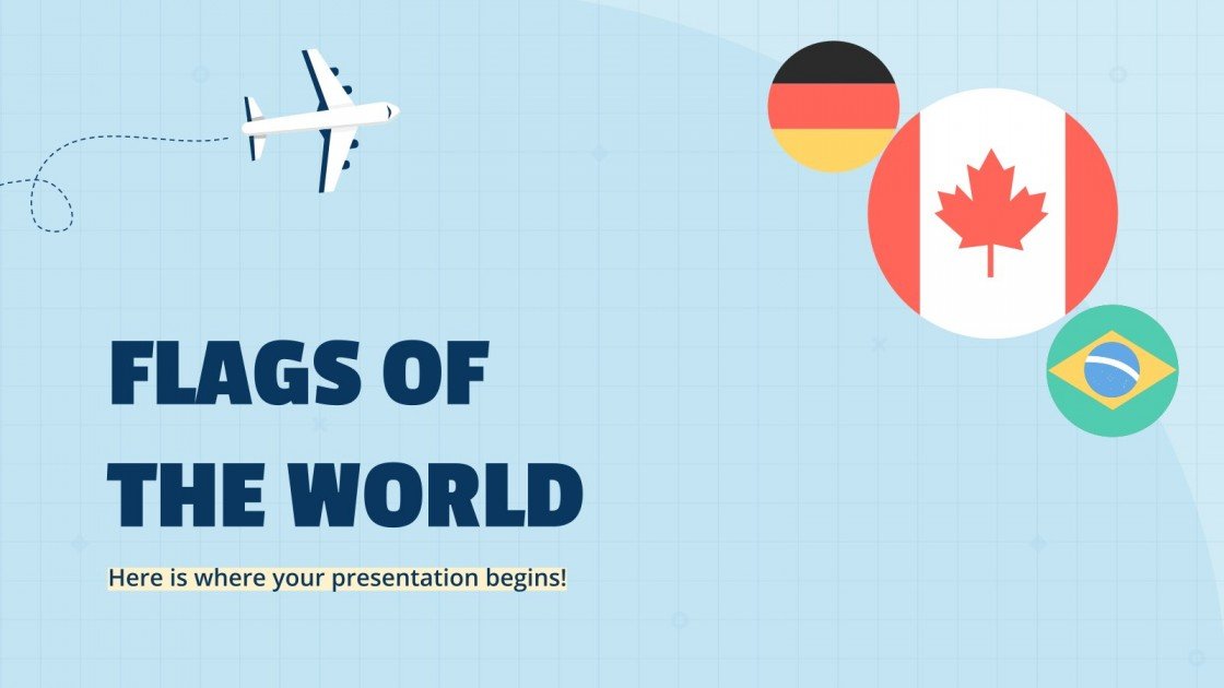 Flags of the World Plan Google Slides & PowerPoint template