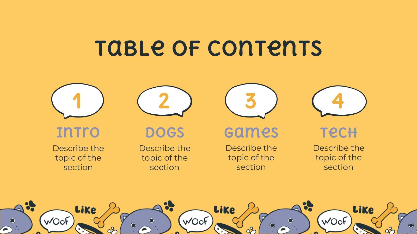 Dog Pattern Google Slides theme and PowerPoint template