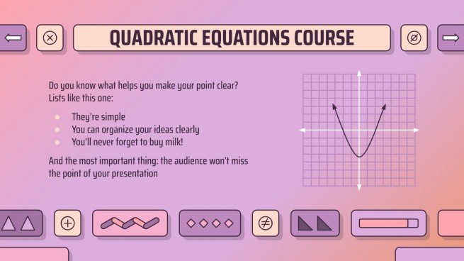 Math: Quadratic Equations | Google Slides & PowerPoint