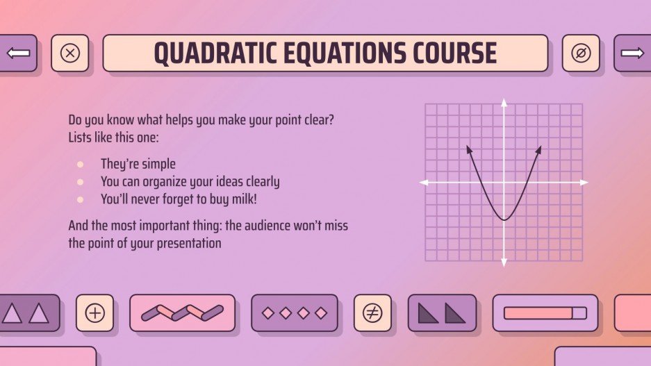 Math: Quadratic Equations | Google Slides & PowerPoint