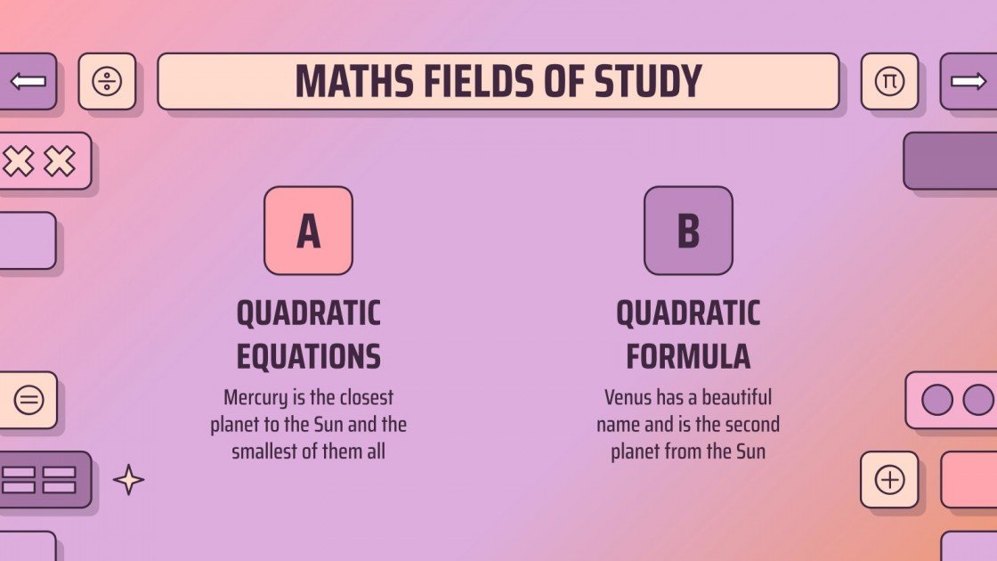 Math: Quadratic Equations | Google Slides & PowerPoint