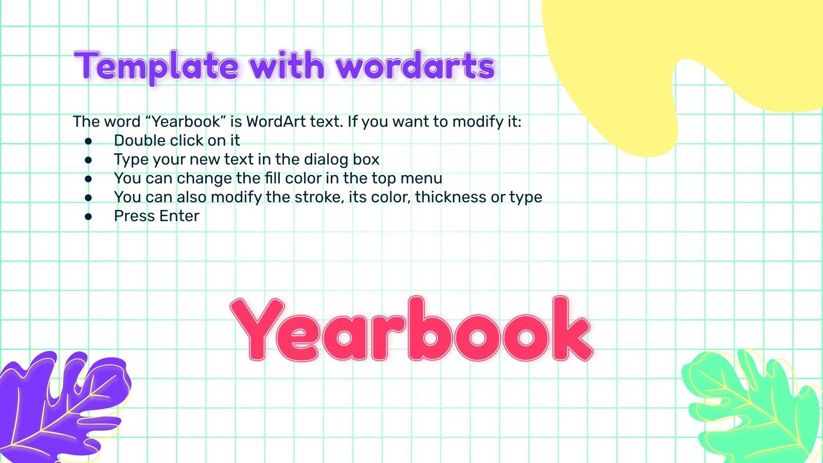 Neon Elementary School Yearbook | Google Slides & PPT