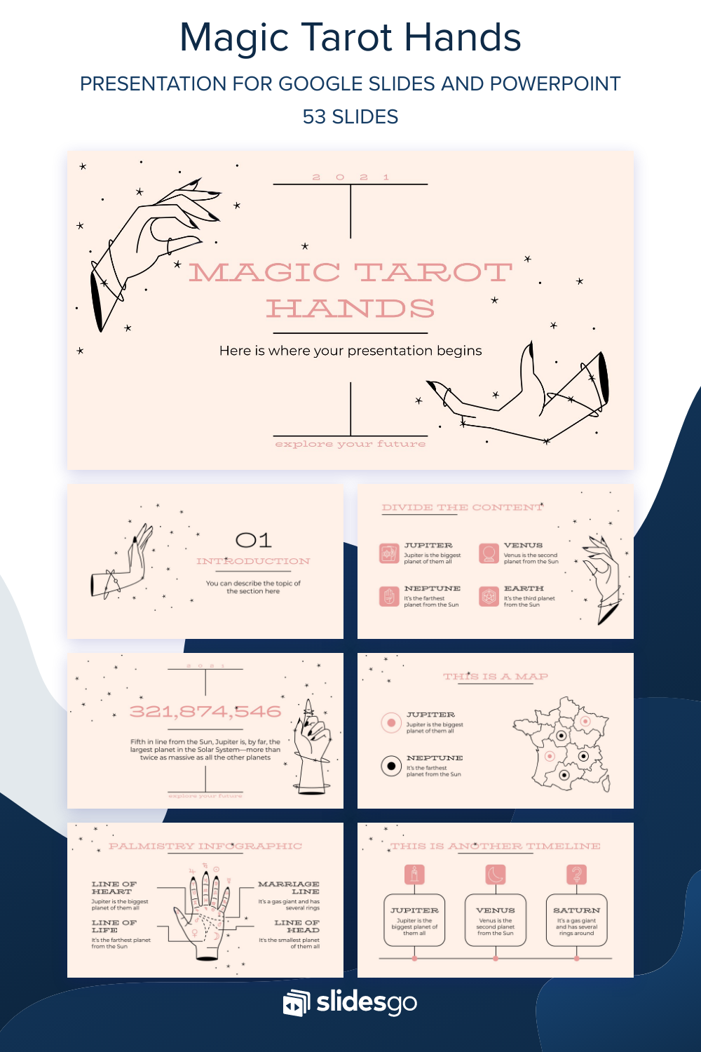 Magic Tarot Hands | Google Slides & PowerPoint template