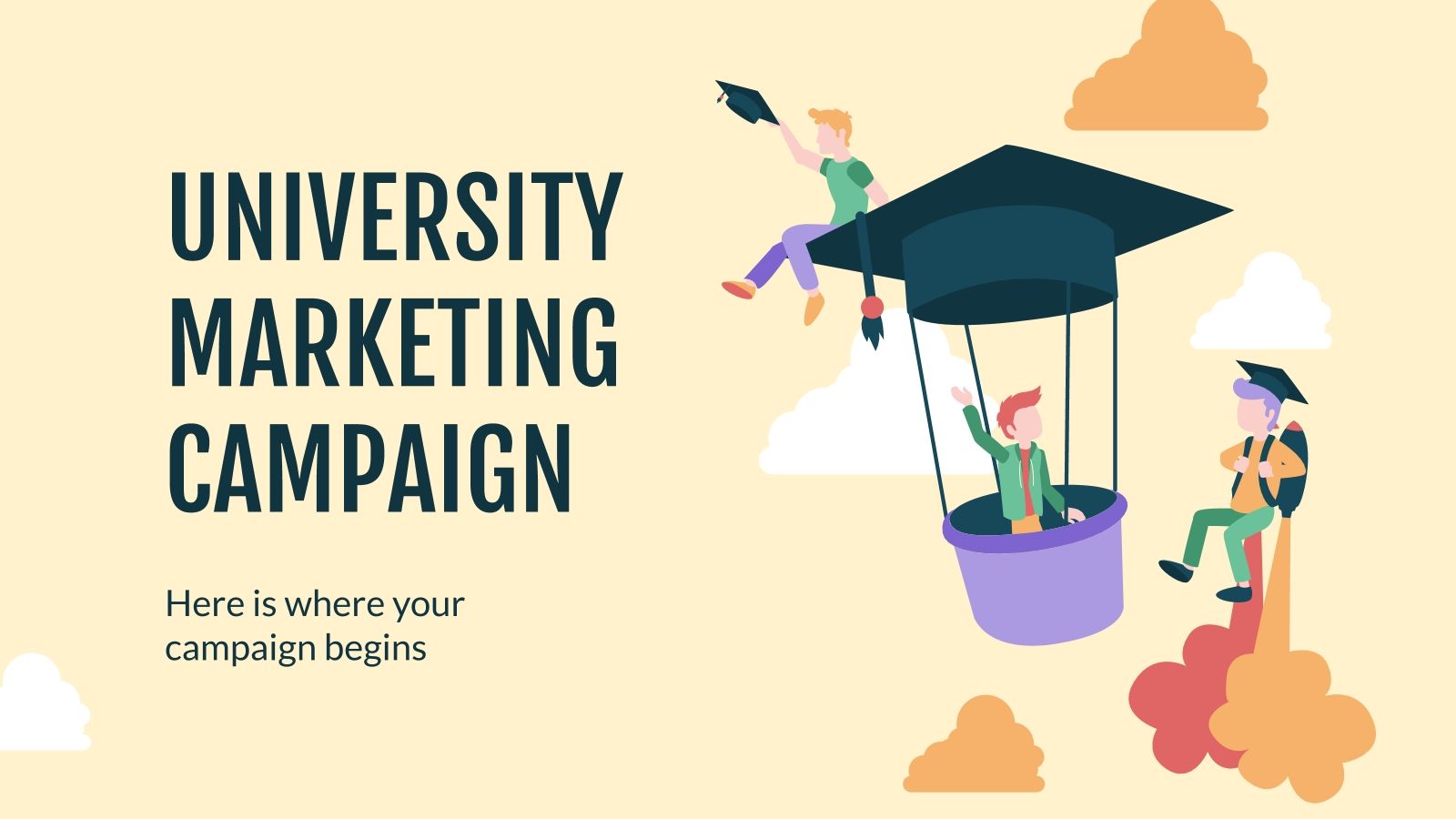 University Marketing Campaign Google Slides and PPT template