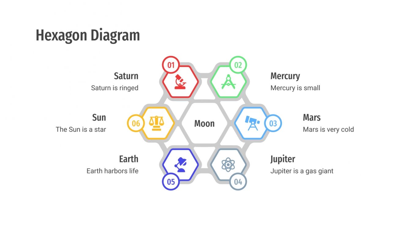 Free Hexagon Infographics for Google Slides and PowerPoint