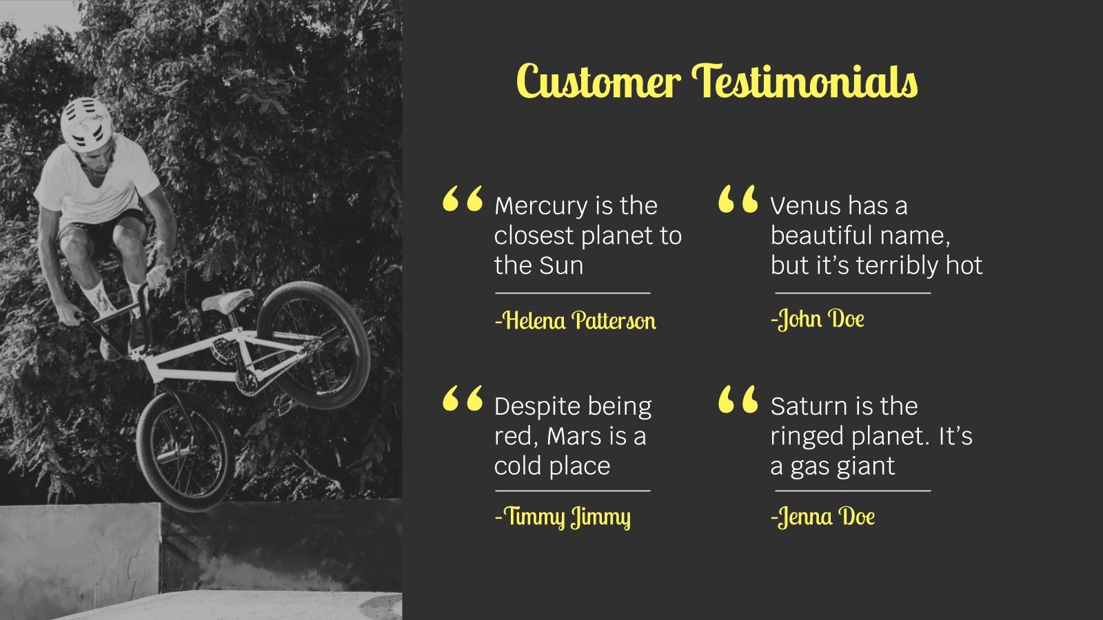 Bicycle Shop Google Slides theme and PowerPoint template