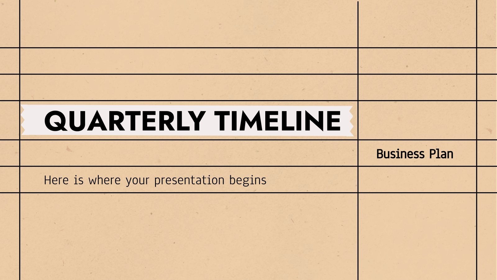 Quarterly Timeline Business Plan | Google Slides & PowerPoint